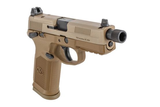 FN FNX-45 Tactical 45 ACP Pistol - 10 Round - FDE - 5.3" Threaded Barrel
