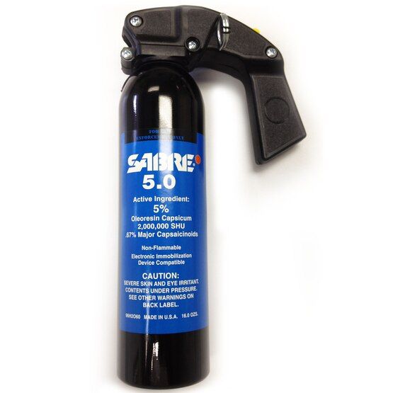 Sabre Defense 5.0 Level II H2O 16 oz. MK-9 Pepper Spray - Stream