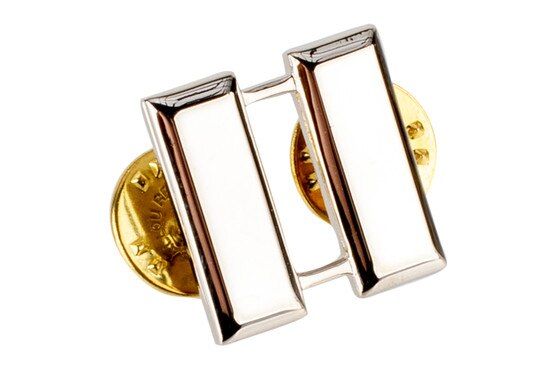 Blackinton Small Smooth Captain Bars - Nickel