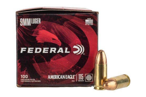 Federal American Eagle 9mm Luger 115 gr - FMJ - Box of 100