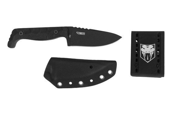 Cobratec Kingpin Fixed Blade Knife - 4” Drop Point Blade - Black