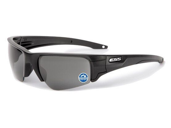 ESS Crowbar Glasses - Black with Polarized Mirrored Gray Lens