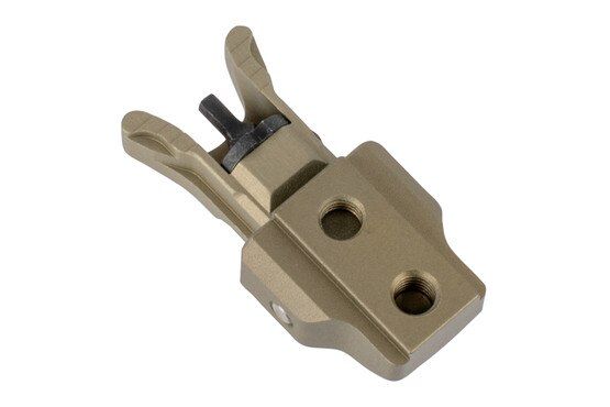 Unity Tactical FUSION Folding Backup Iron Sight - Front - FDE