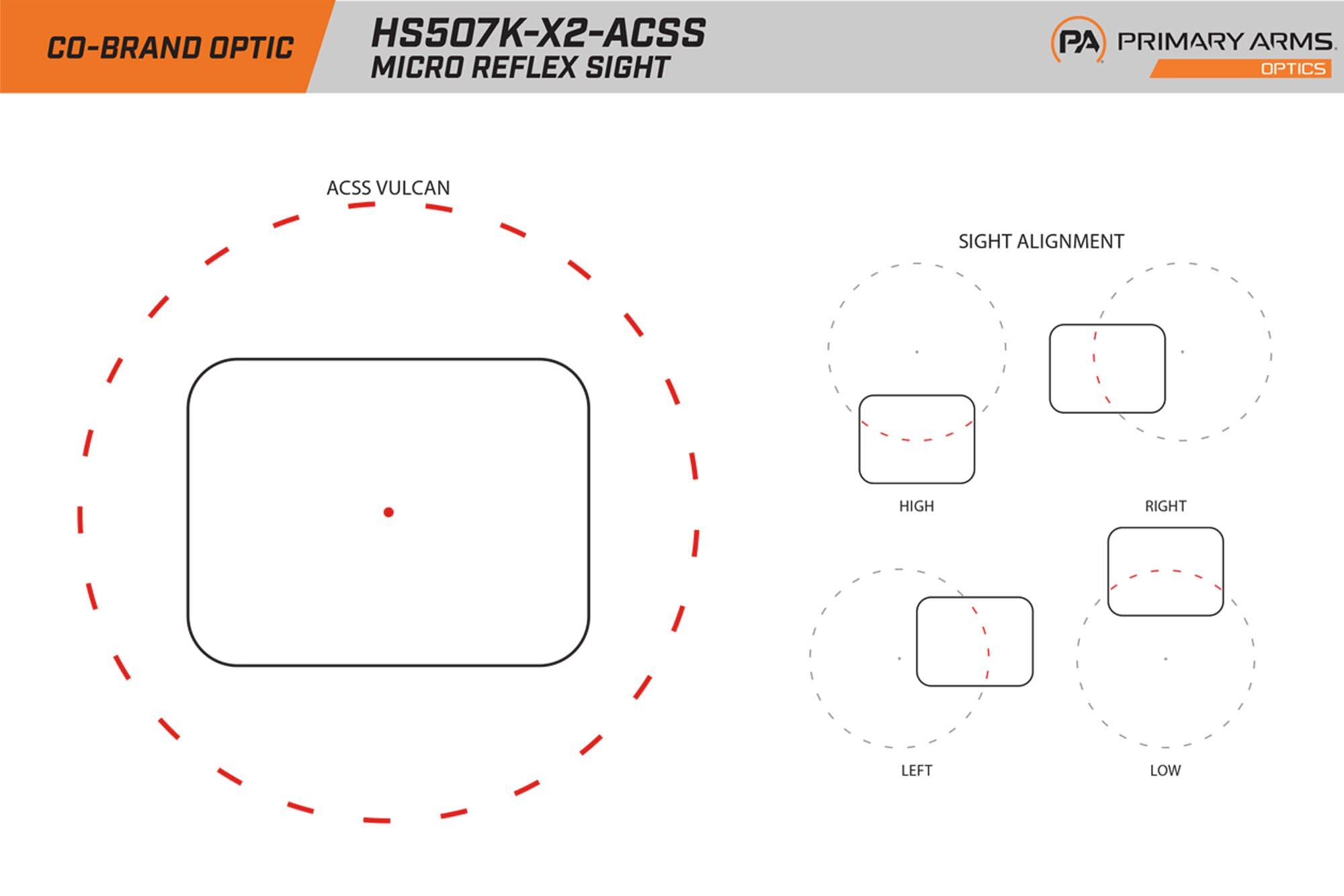 Holosun HS507K-X2 Compact Pistol Red Dot Sight - Red ACSS® Vulcan® Dot ...