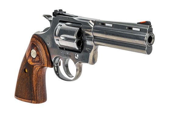 Colt Python .357 Magnum 6 Shot Revolver - Stainless - Walnut - 4.25"