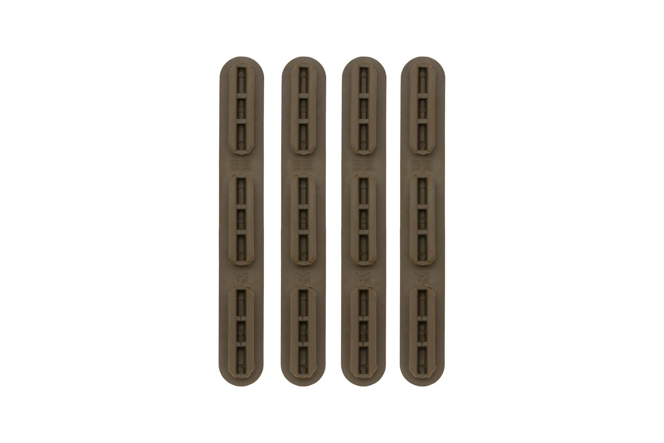 B5 Systems M-LOK Rail Covers - 4PK - Coyote Brown