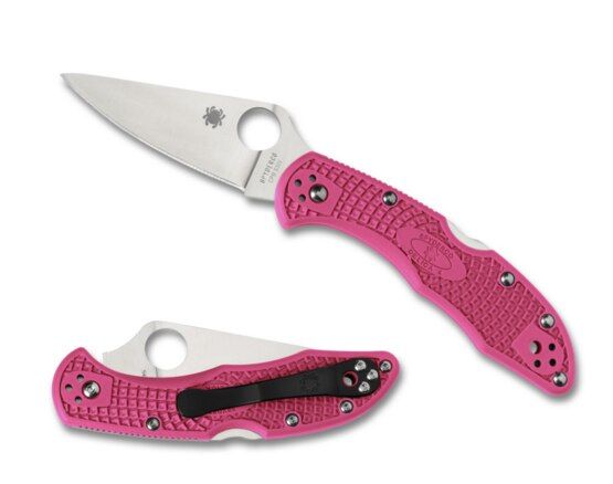 Spyderco Delica 4 FRN Folding Knife - Pink