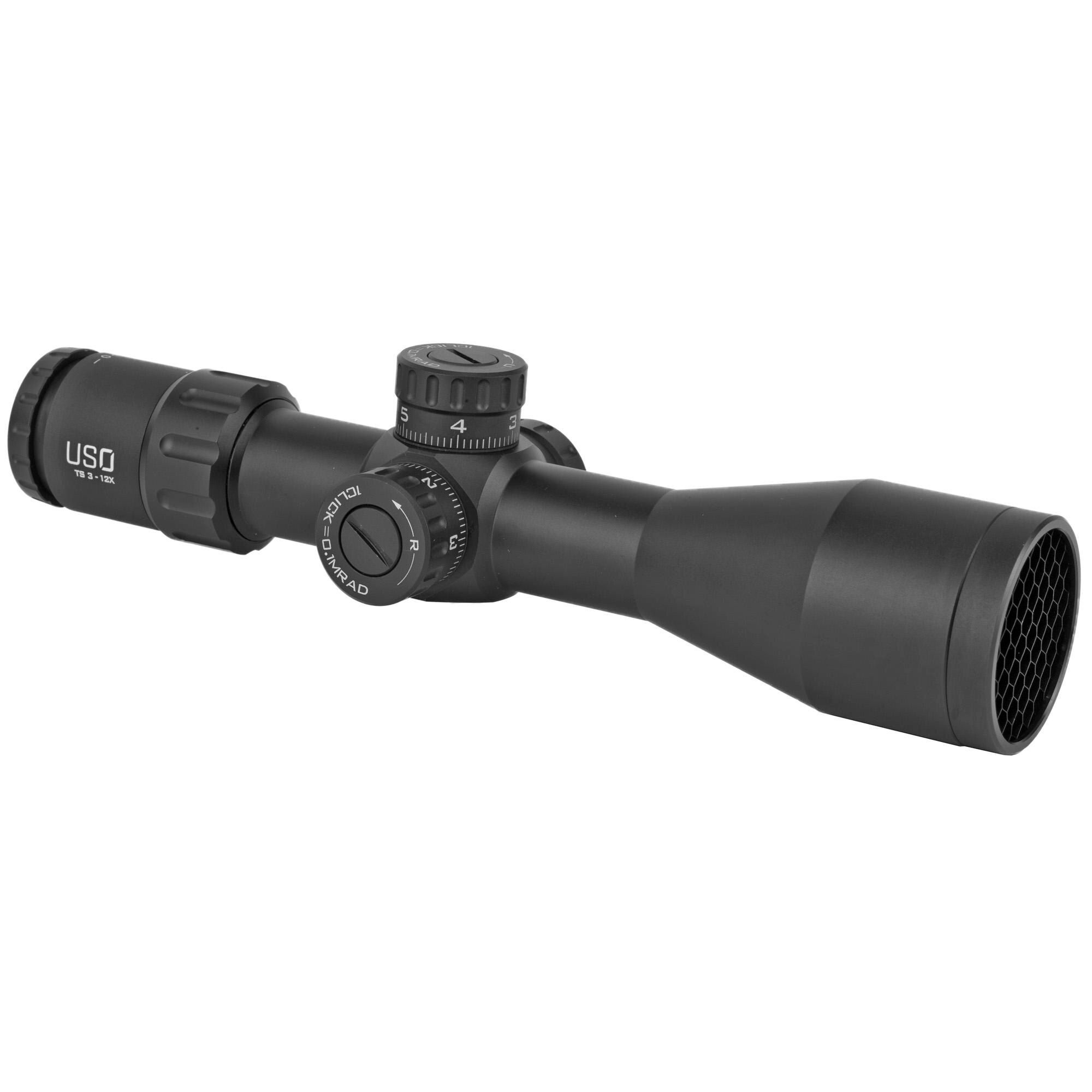 U.S. Optics TS-12X 3-12x44mm Rifle Scope - Second Focal Plane Triplex ...